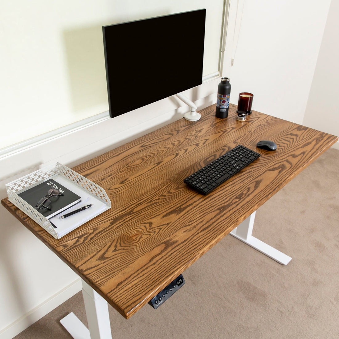 UpDown Desk PRO Sit-Stand Desk American Oak Desktop | UpDown Desks
