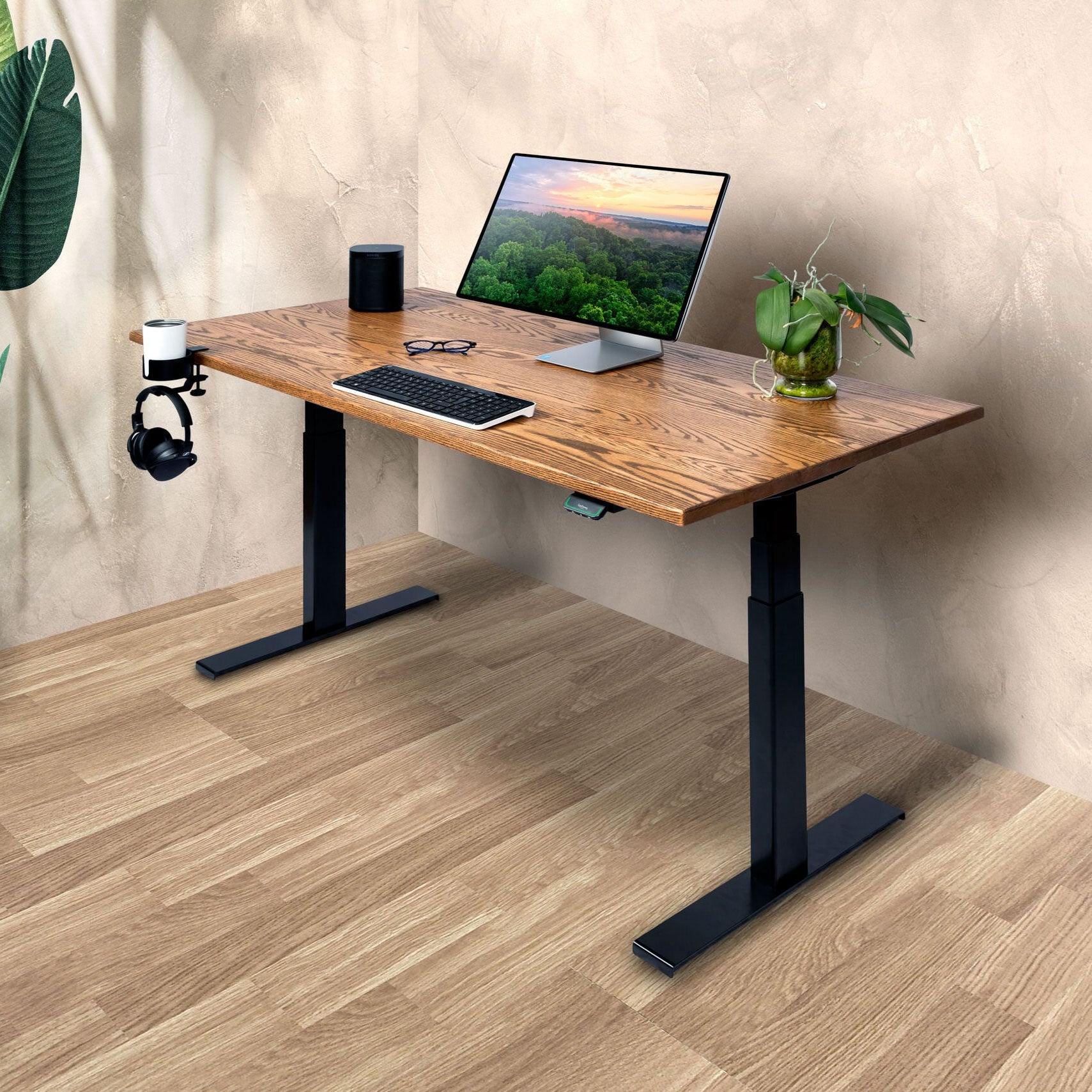 UpDown Desk KLIK Sit Stand Desk American Oak Desktop UpDown Desks