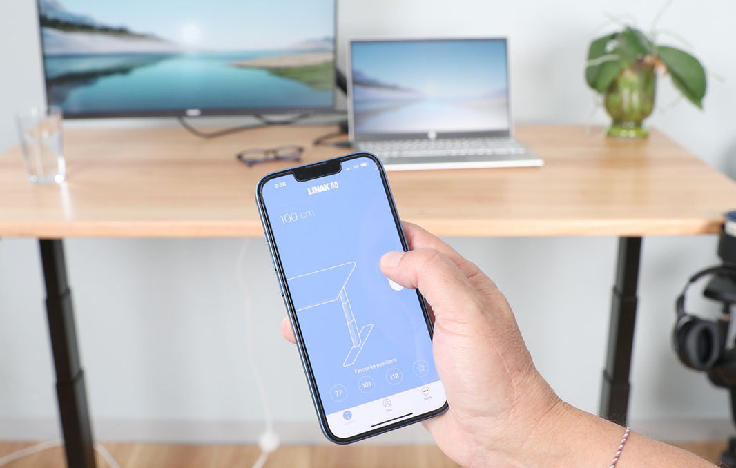 KLIK Series Acacia Electric Standing Desk | UpDown Desk