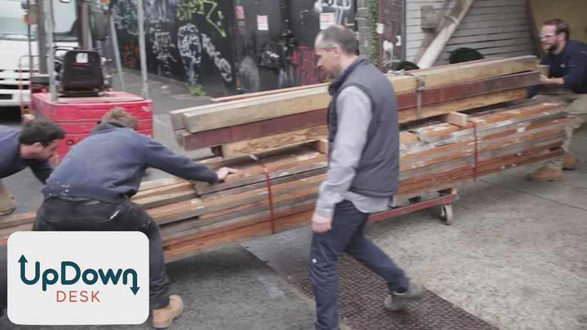 PRO Series Dark Recycled Messmate Manual Standing Desk | UpDown Desk